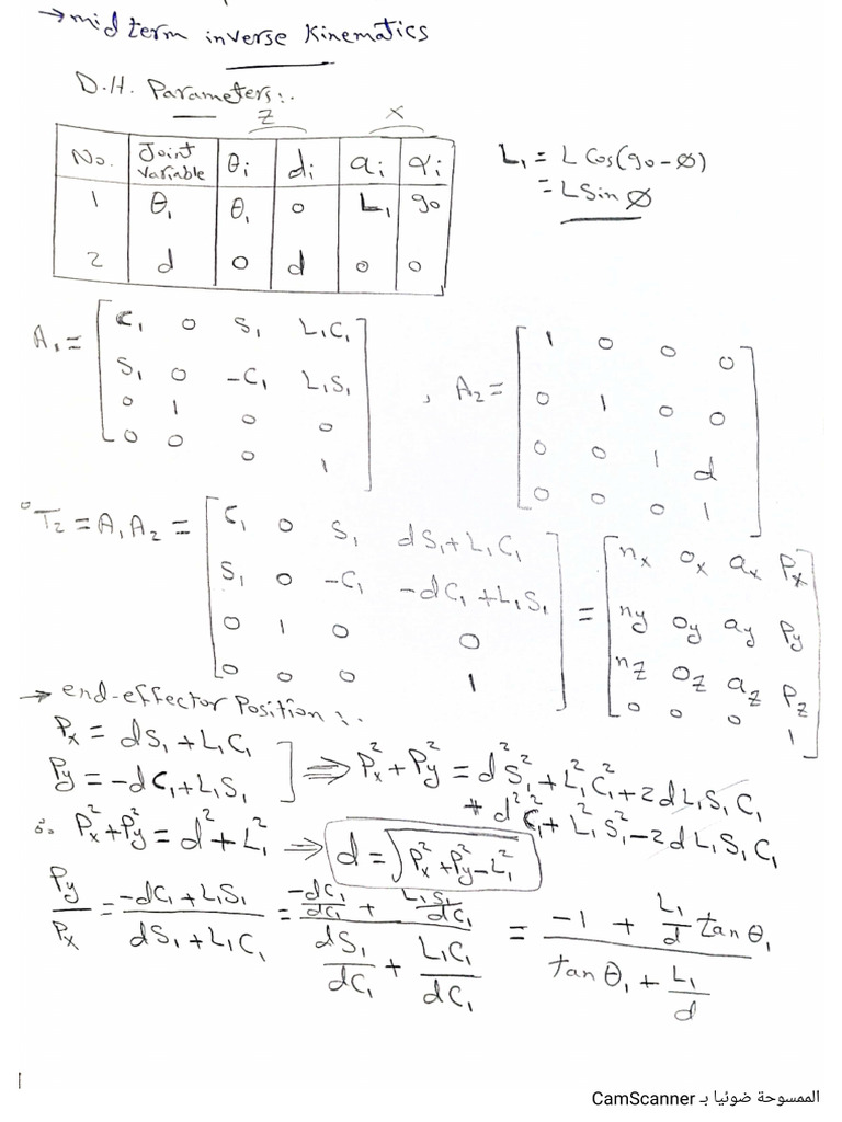 Inverse Kinematics + Trajectory Generation | PDF
