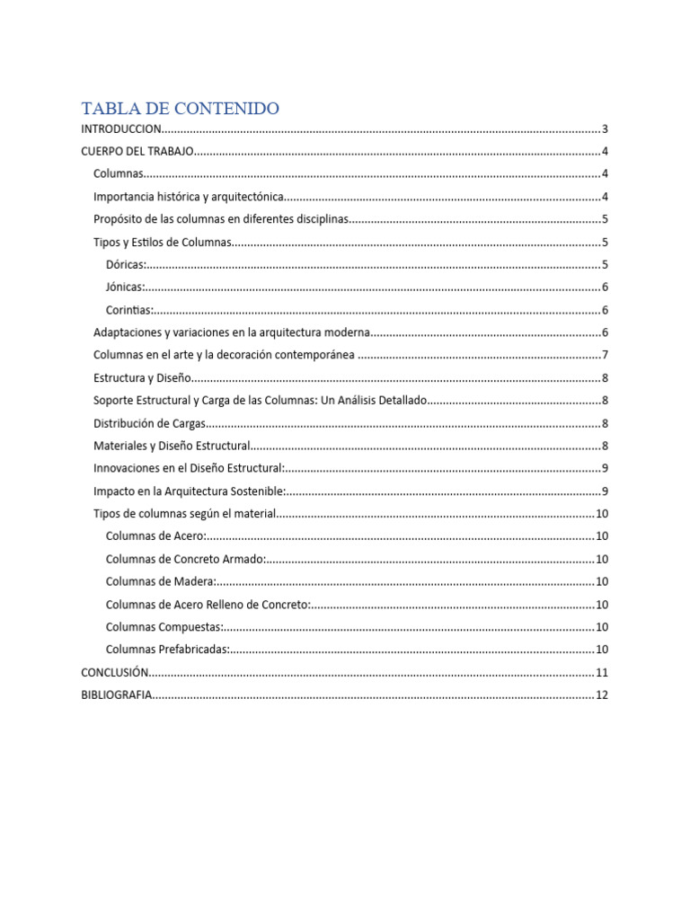 Importancia y Tipos de Columnas Arquitectónicas | PDF | Columna | Hormigón