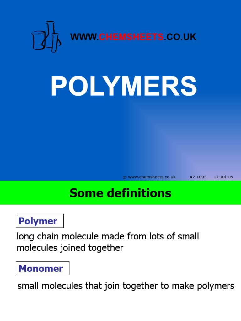 Overview of Polymer Types and Structures | PDF | Polymerization | Polymers