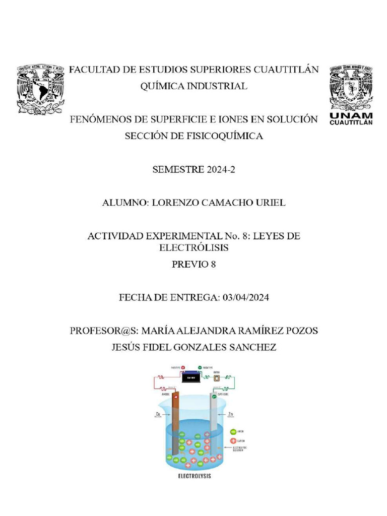 Previo 8 Fenomenos de Superficie e Iones en Solucion Quimica Industrial ...