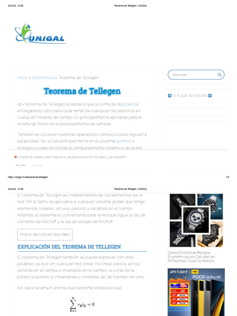 Teorema de Tellegen - UNIGAL | Descargar gratis PDF | Ingenieria ...