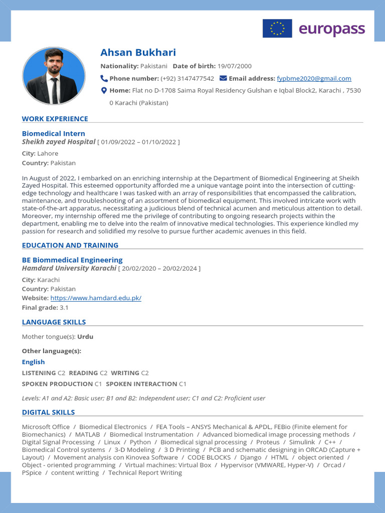Ahsan Bukhari Resume | PDF | Computing