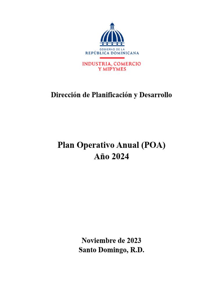 Plan Operativo Anual (POA) Año 2024: Dirección de Planificación y ...