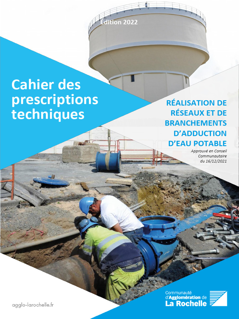 Cahier Des Prescriptions Techniques - Eau Potable - Édition 2022 | PDF | Soupape | Robinet ...