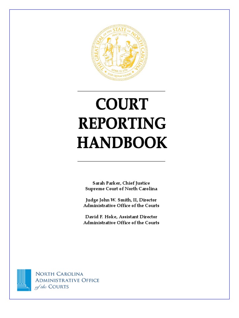 Court Reporting Handbook | PDF | Sick Leave | Lawsuit