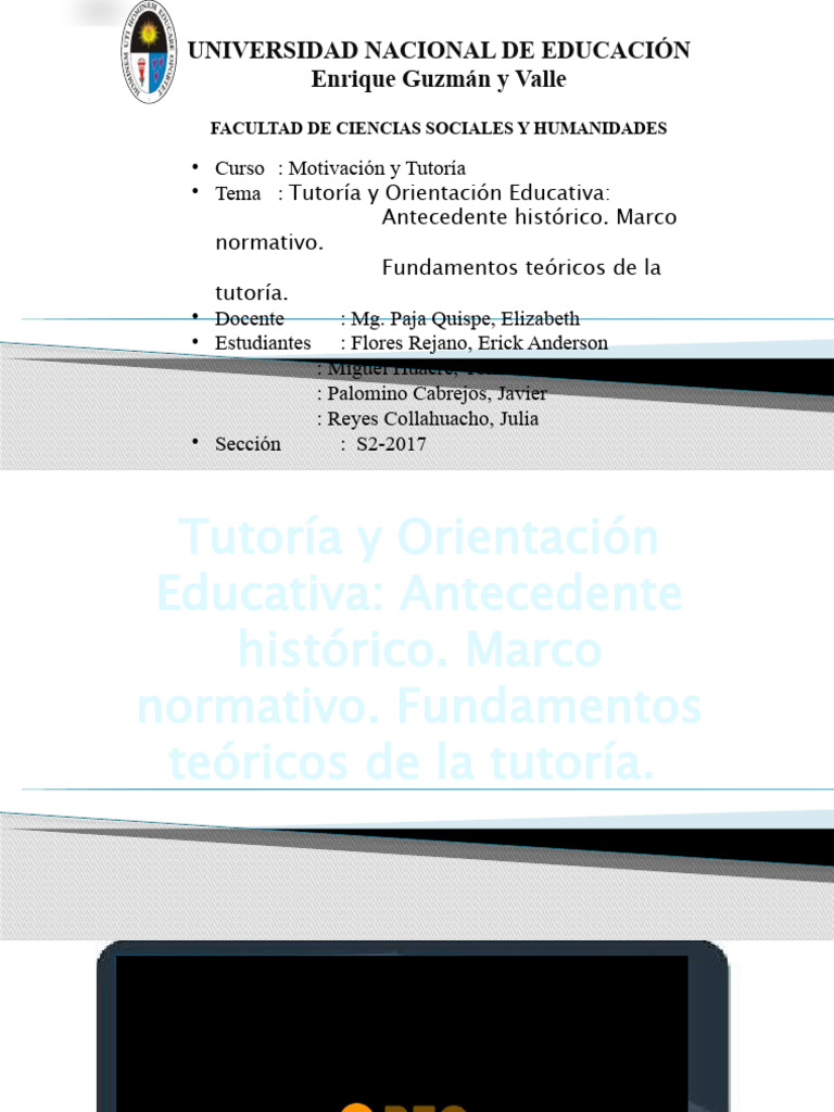 Tutoría y Orientación Educativa | PDF | Maestros | Plan de estudios