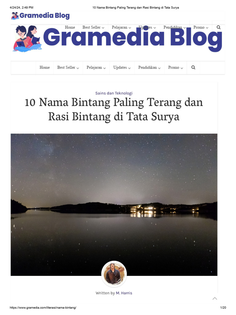 10 Nama Bintang Paling Terang Dan Rasi Bintang Di Tata Surya | PDF