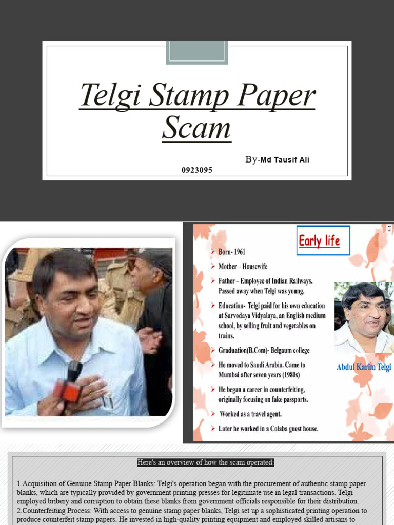 Telgi Stamp Paper Scam | PDF | Counterfeit | Fraud