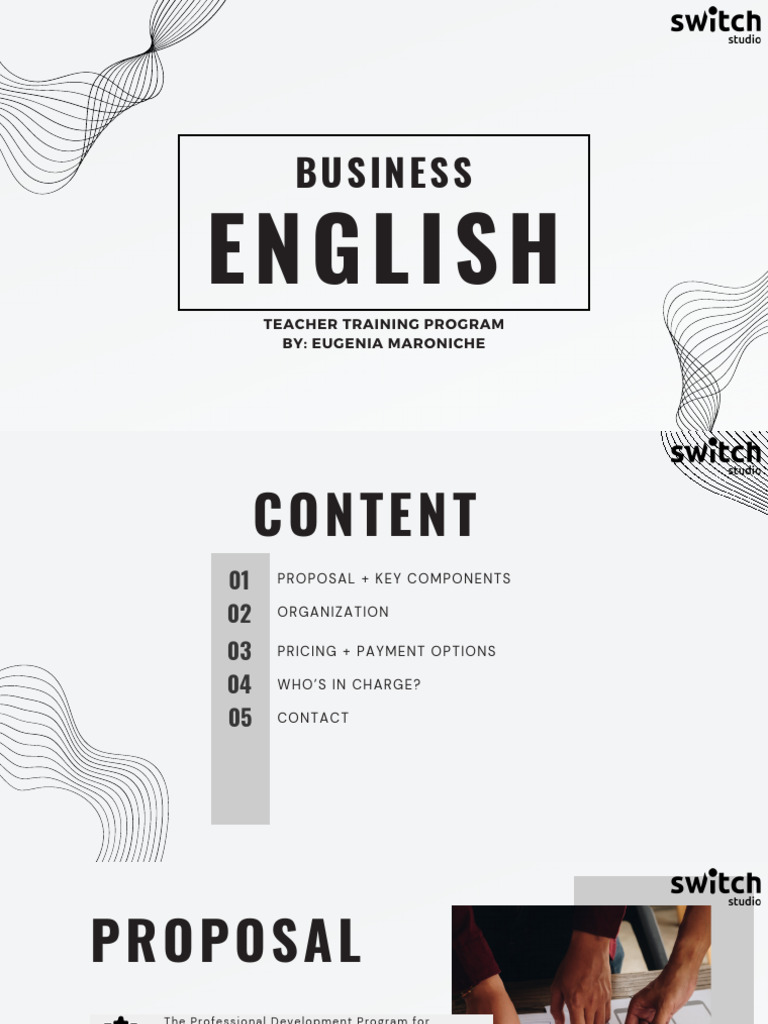 Business English Training Proposal | PDF | Educational Assessment | Learning