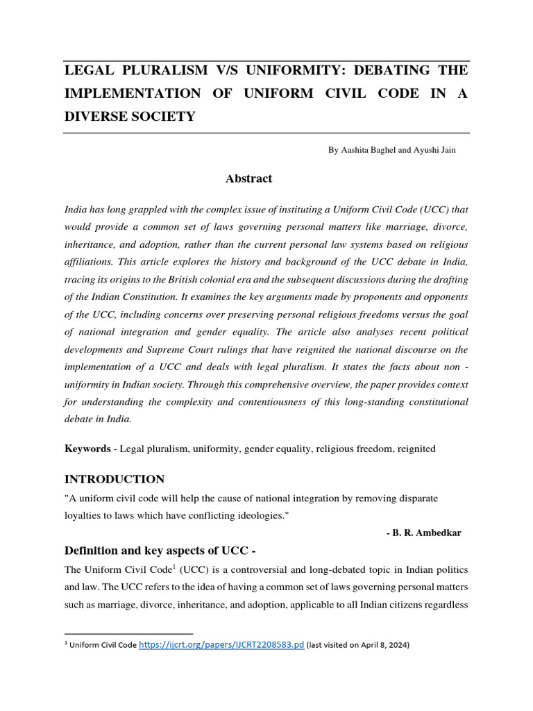 Article On Ucc | PDF | Justice | Crime & Violence