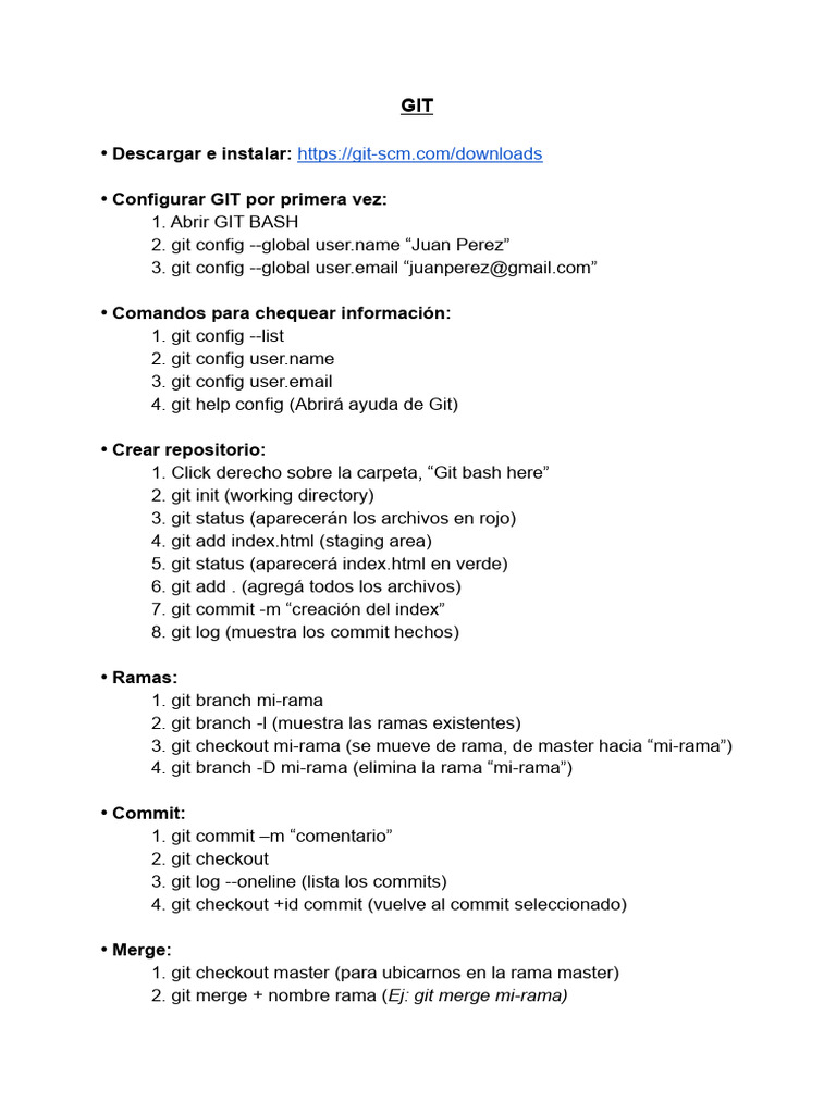 GIT (Paso A Paso) | PDF