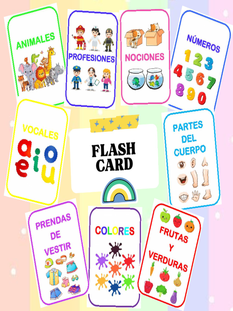 Flashcards Imprimibles en Español | PDF | Cocina, comidas y vino