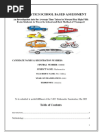 Sba Sample - Csec Math | PDF | Questionnaire | Chart