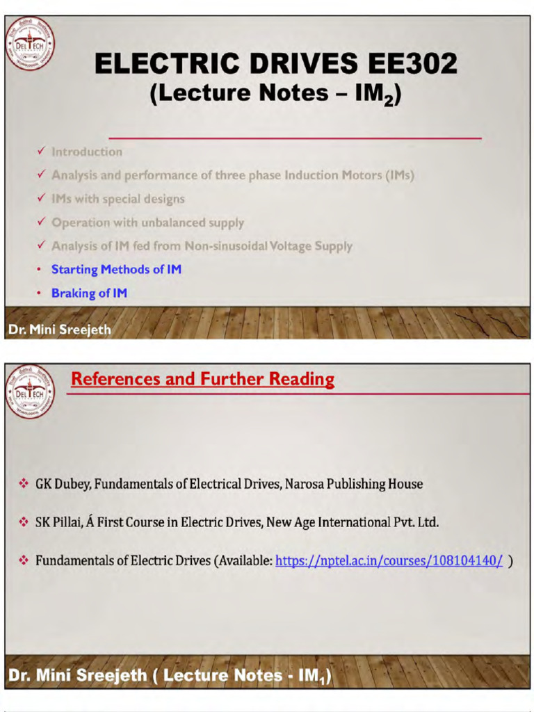 Electric Drives EE302 IM2 | PDF