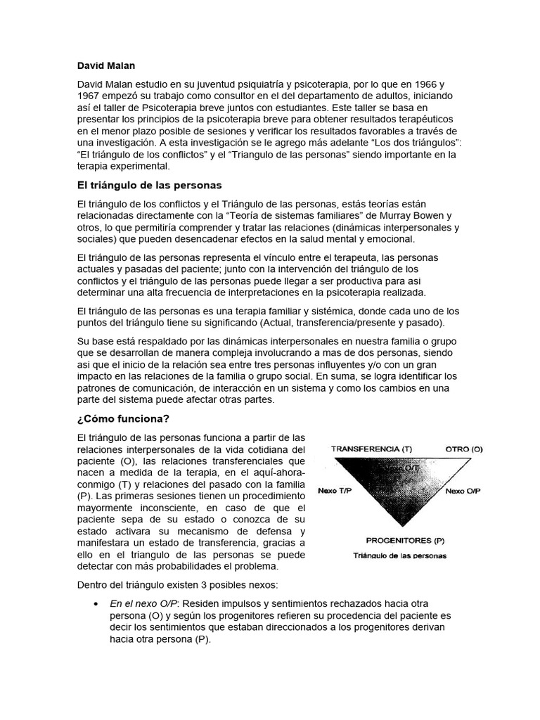 David Malan | PDF | Psicoterapia | Ciencias del comportamiento
