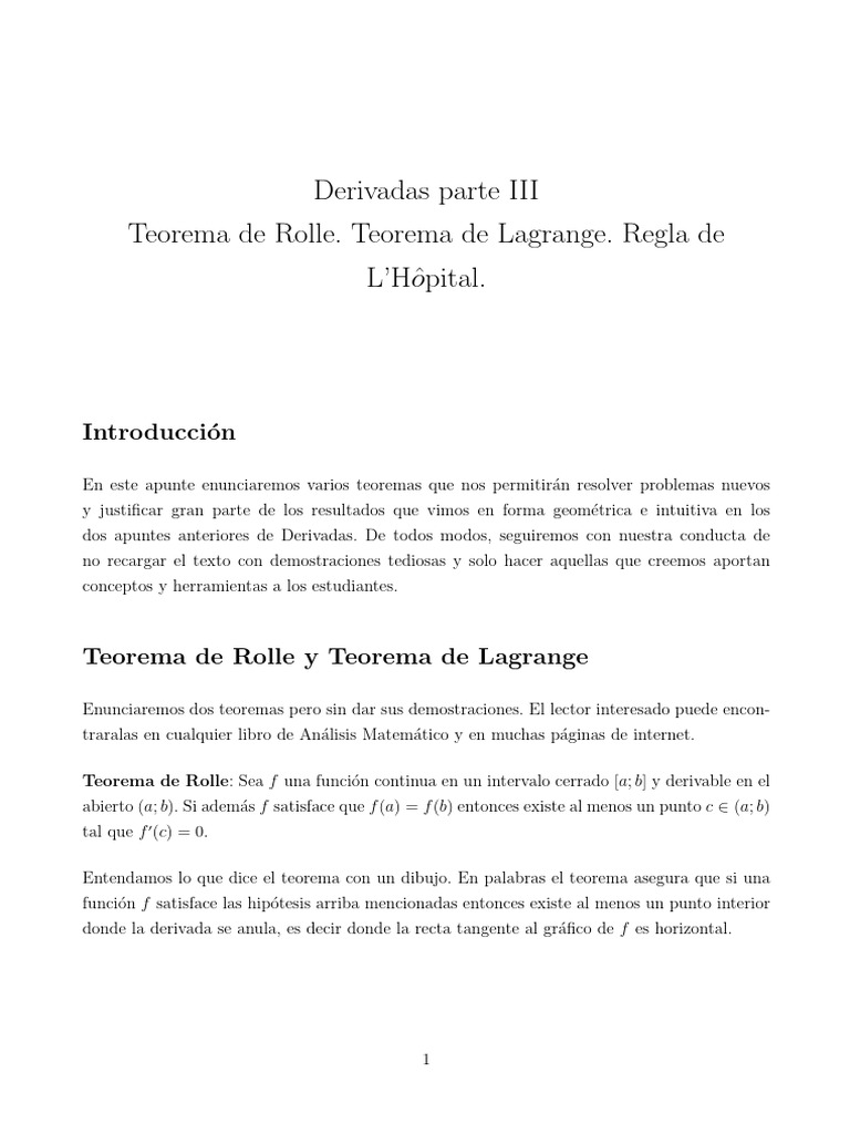 Apunte tp9 | PDF | Derivado | Teorema