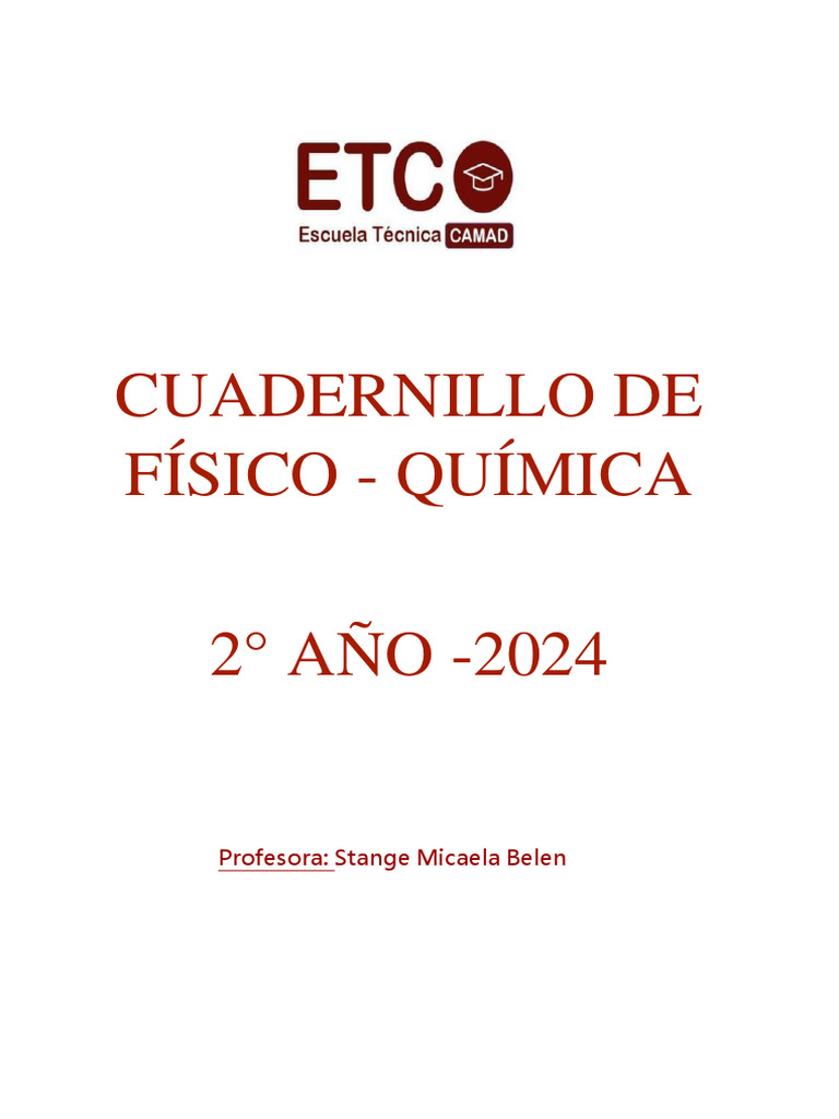 Cuadernillo Fisico-Quimica | PDF | Gases | Importar