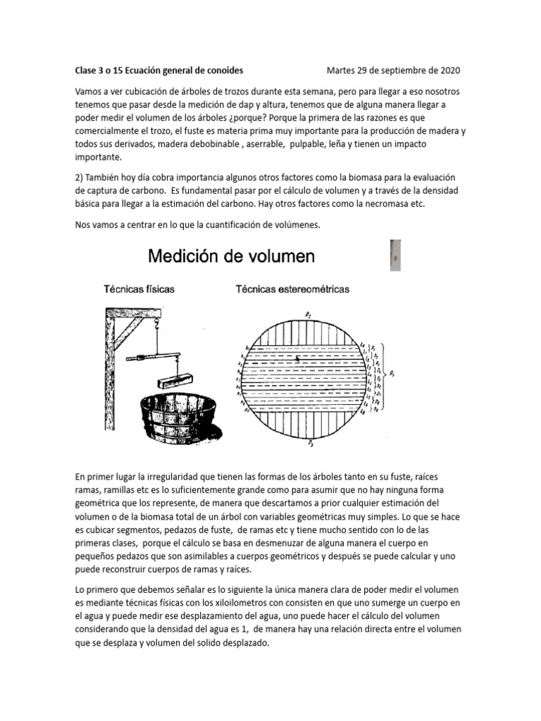 Clase 3 o 15 Ecuación General de Conoide | PDF | Arboles | Volumen