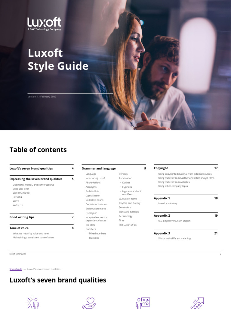 Luxoft Style Guide - 2022-02 | PDF | Acronym | Comma