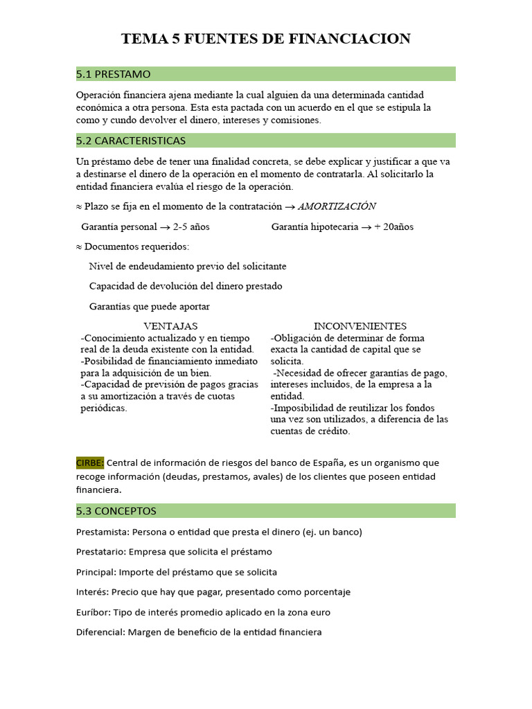 TEMA 5 GEFE | PDF | Interés | Tasas de interés