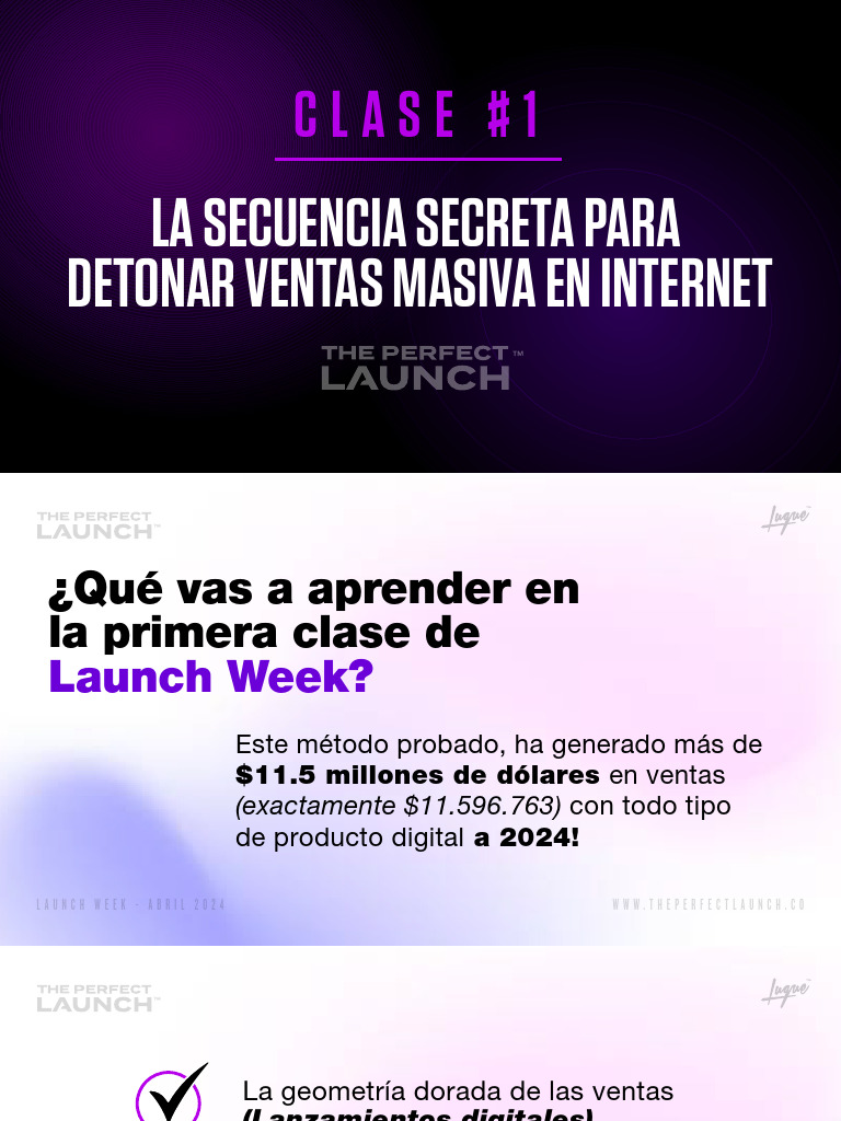 Launch Week Clase Uno1 | PDF | Derecho | Hogar, jardinería y bricolaje