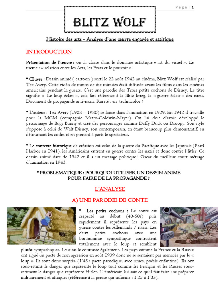 Analyse de Blitz Wolf | PDF | Histoire | Jeunes adultes