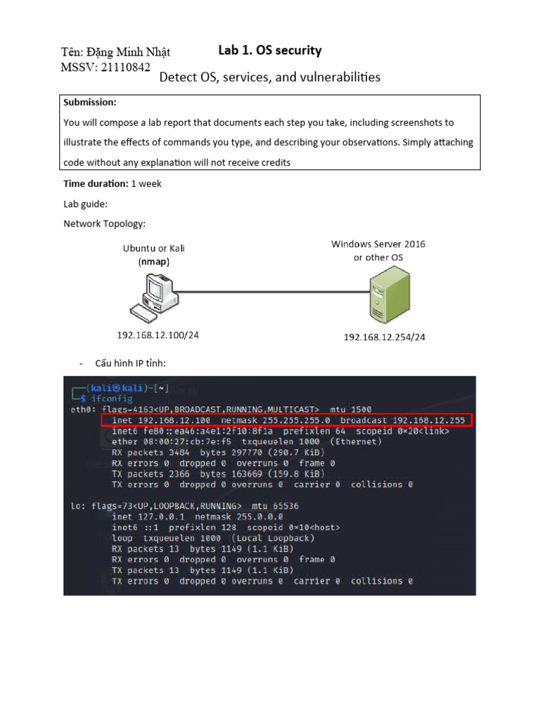 Lab1 OS-Security DangMinhNhat 21110842 | PDF