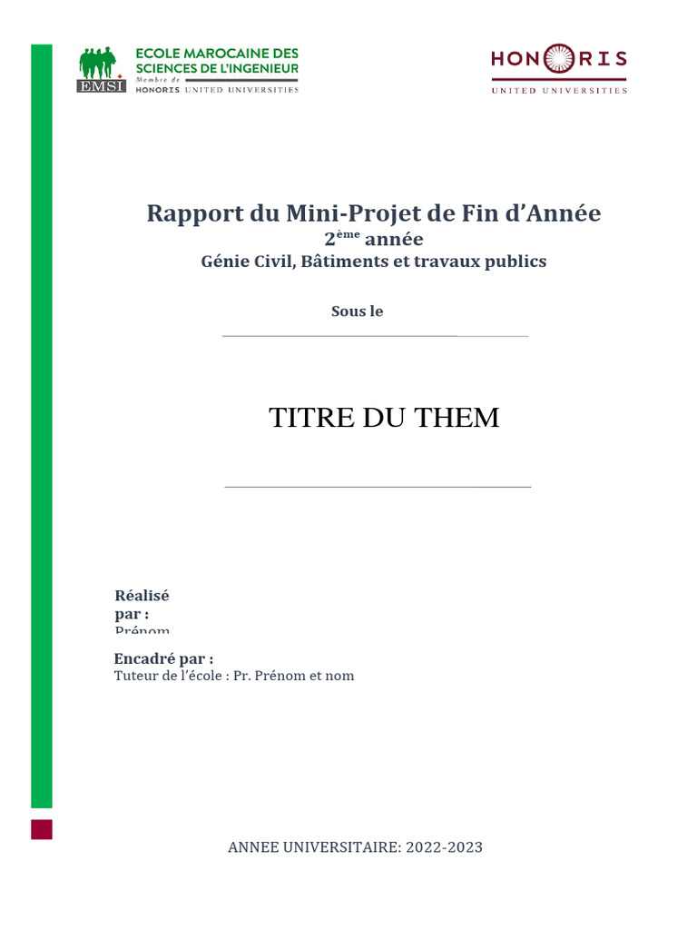 Page de Garde M-PFA 2° EMSI | PDF | Art | Sciences et mathématiques