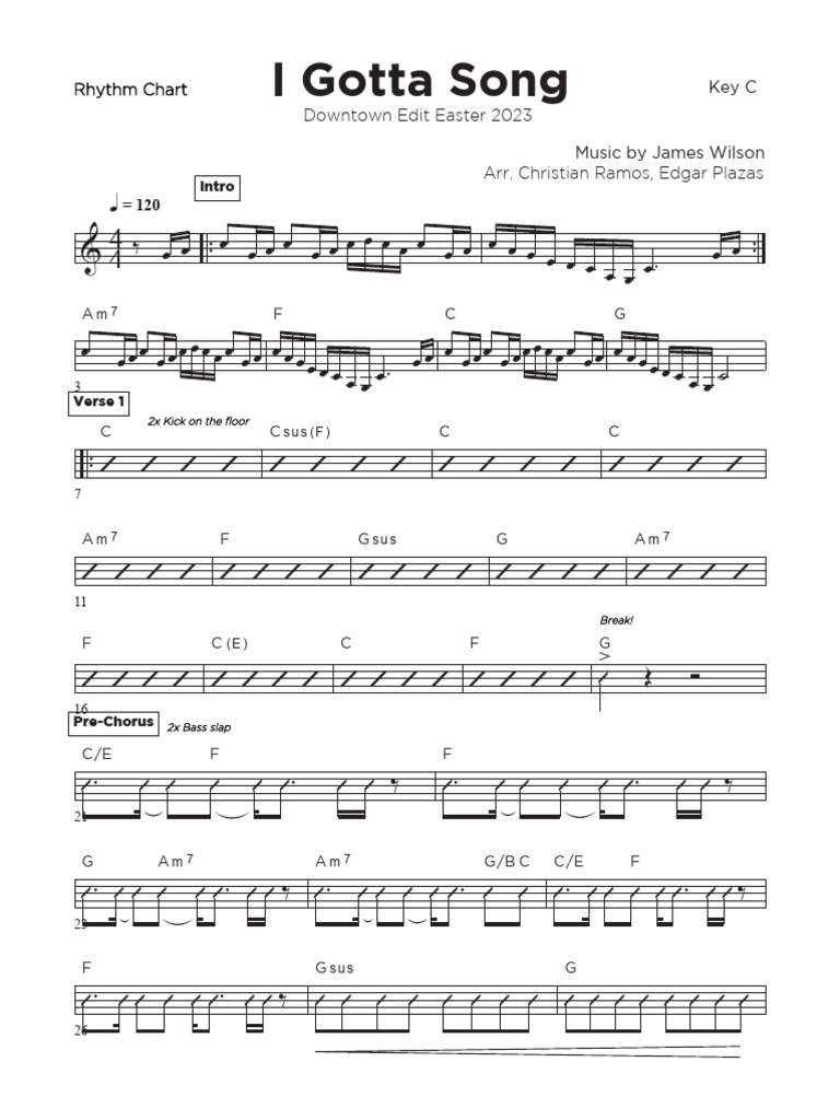 I Gotta Song (Downtown Edit) | PDF