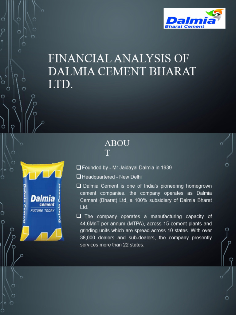 Financial Analysis of Dalmia Cement Bharat Ltd. LX | PDF