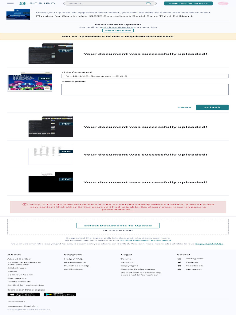 Upload A Document Scribd PDF | PDF | Scribd | Digital Technology