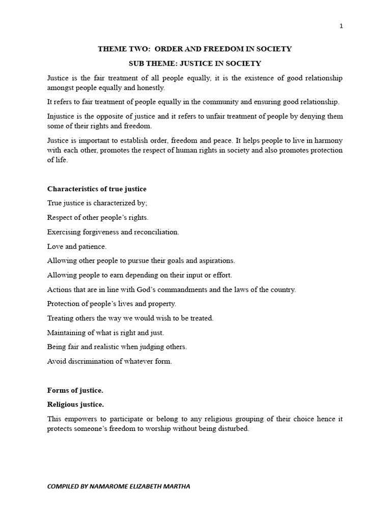 Order and Freedom | PDF | Cost Of Living | Justice