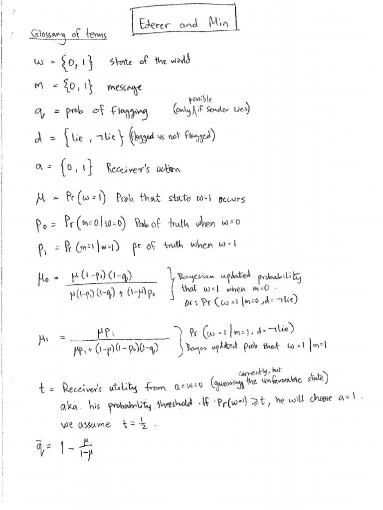 Summary of Ederer and Min's Model | PDF
