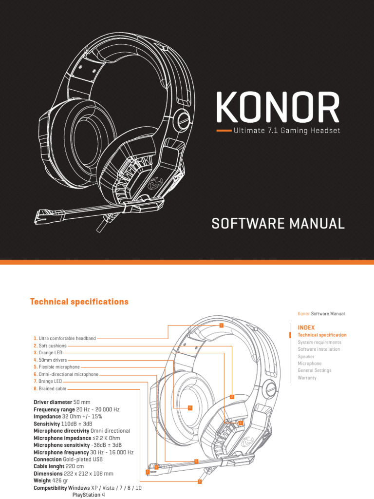 Krom Konor Headset Software Guide | PDF | Equalization (Audio ...
