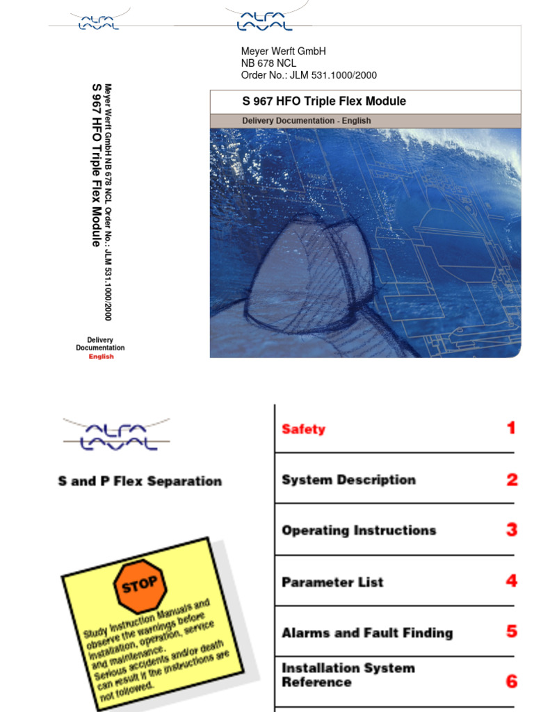 Manual Hfo Purifier Alcap | PDF | Pump | Valve