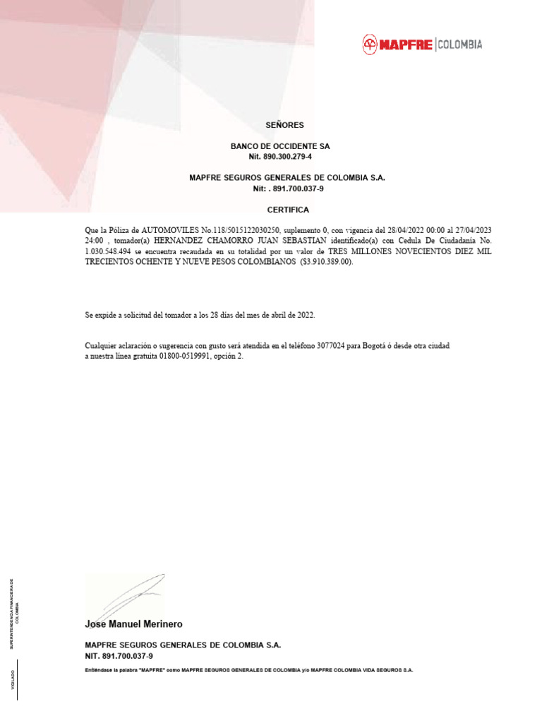 Certificacion Mapfre | PDF