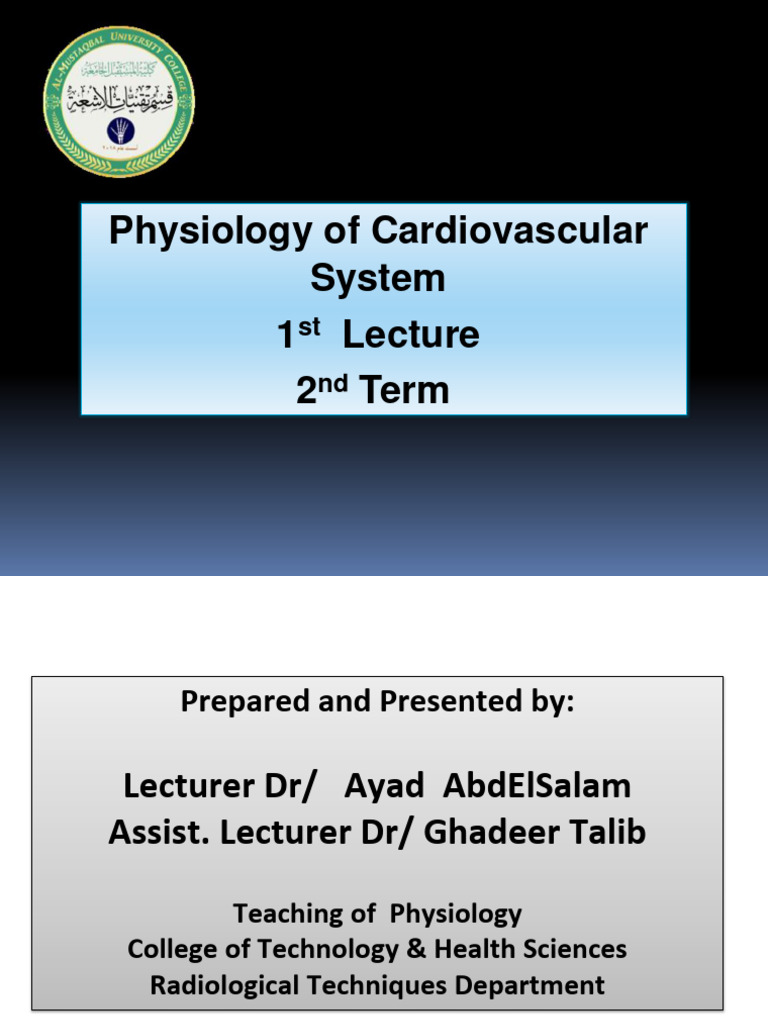 Cardiovascular System Physiology Overview | PDF | Ventricle (Heart) | Heart