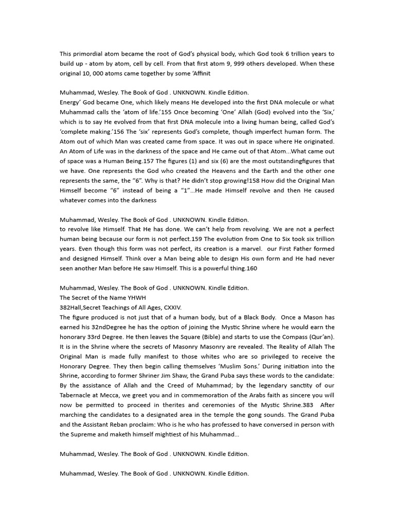 Evolution of God: From Atom to Human | PDF | God In Islam | God
