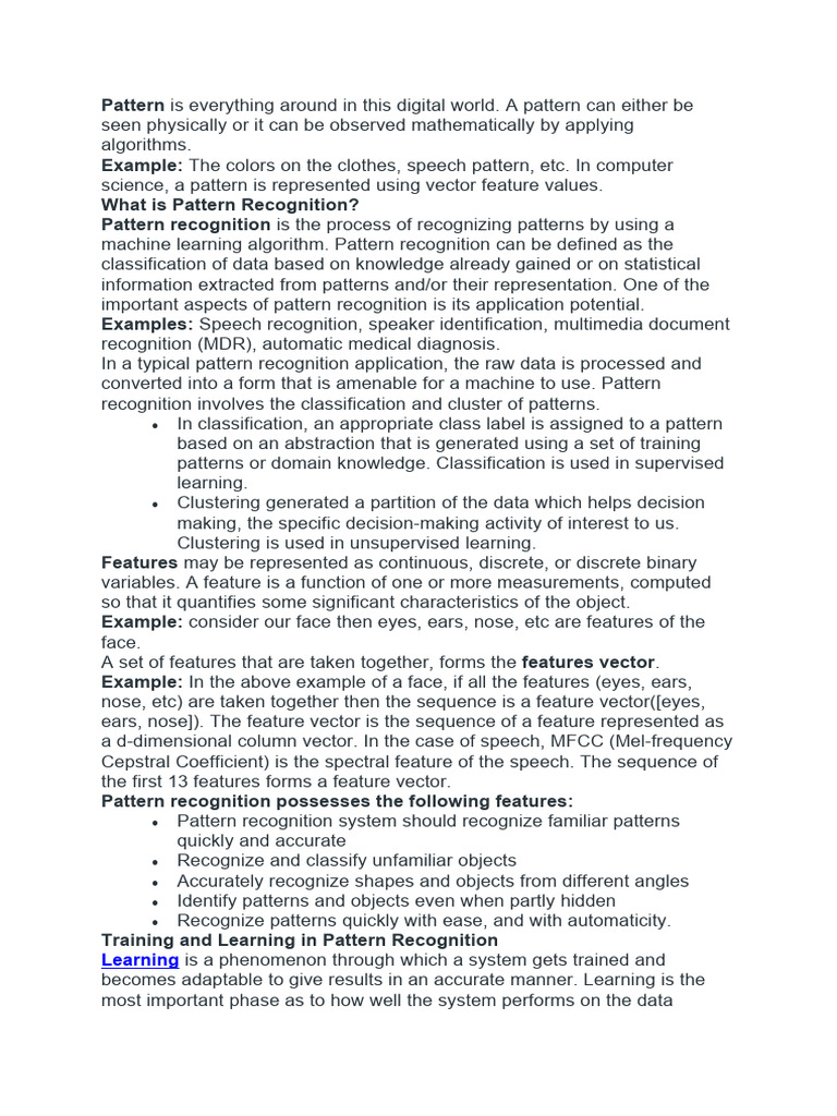Pattern and Classification | PDF | Pattern Recognition | Statistical Classification