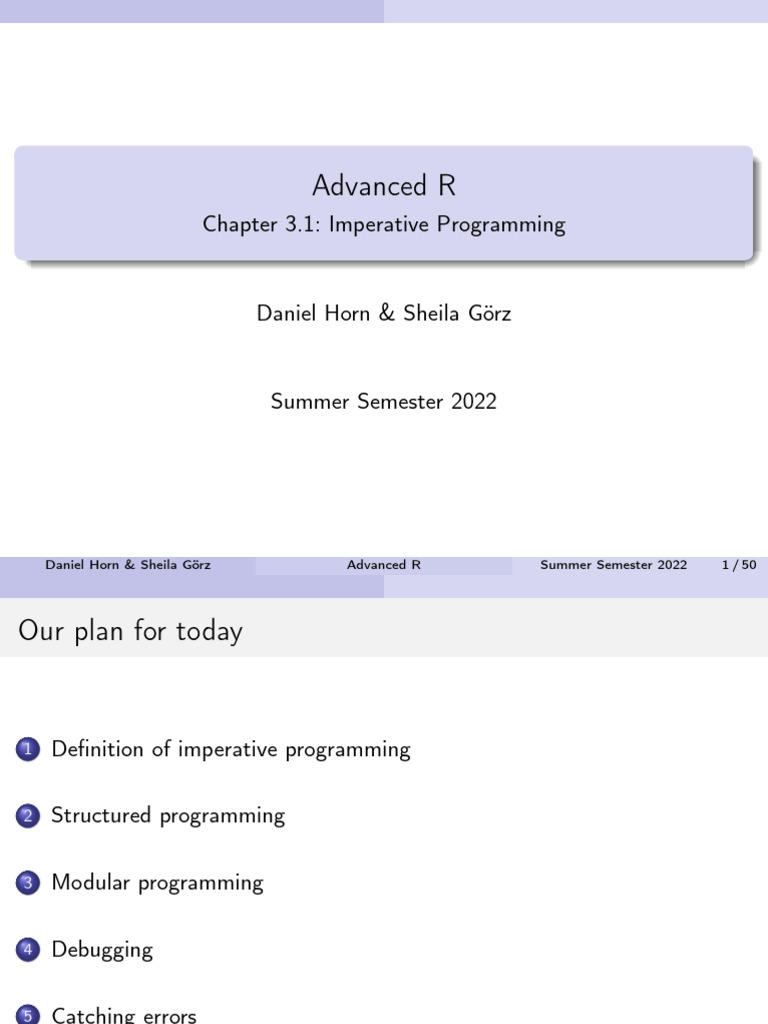K31_imperativeProgrammierung | PDF | Computer Programming | Control Flow