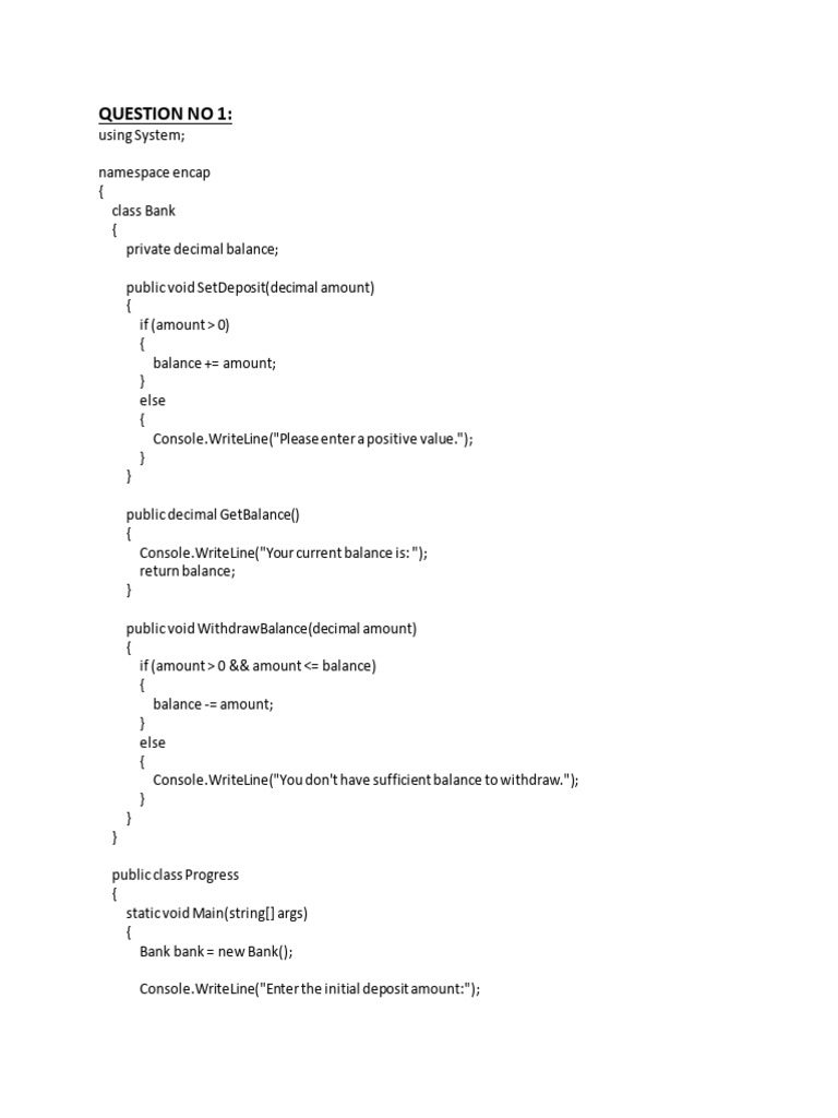 Question No 1 | PDF | Software Engineering | Programming Paradigms