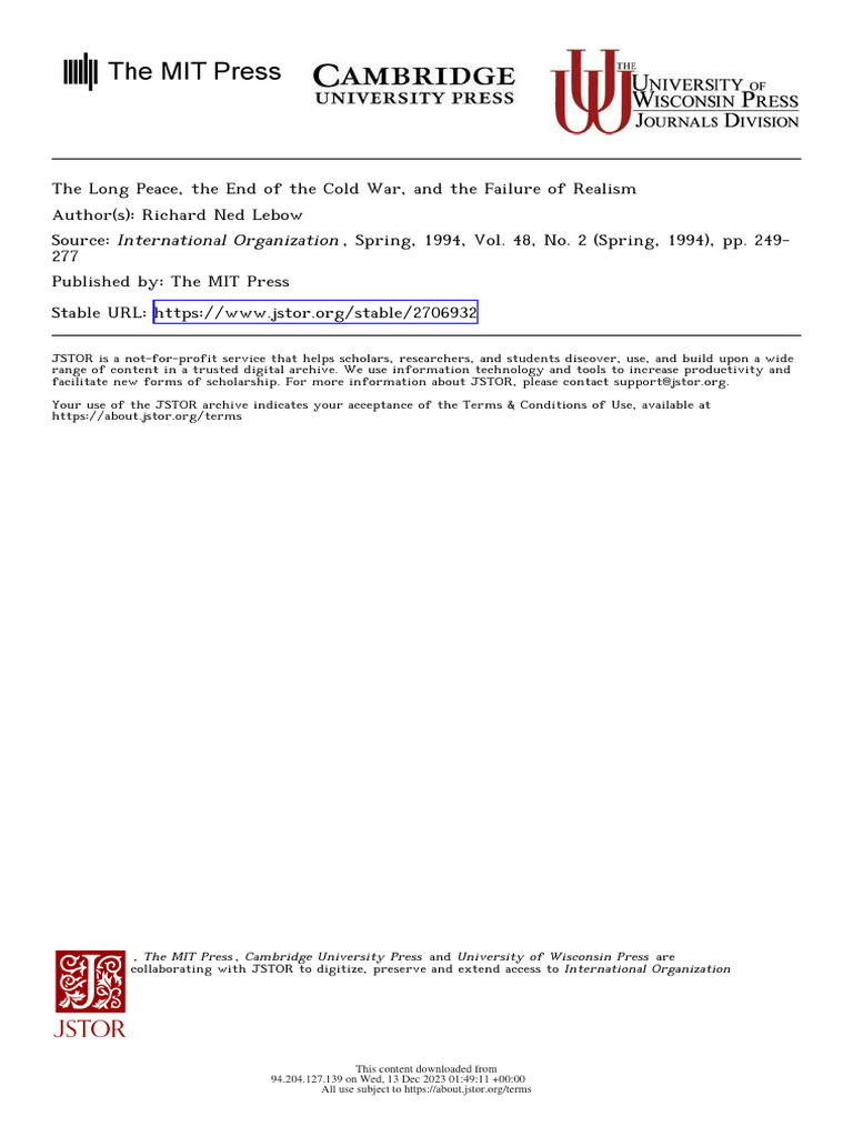 Cold War Pdf Summar Pdf Polarity International Relations Soviet