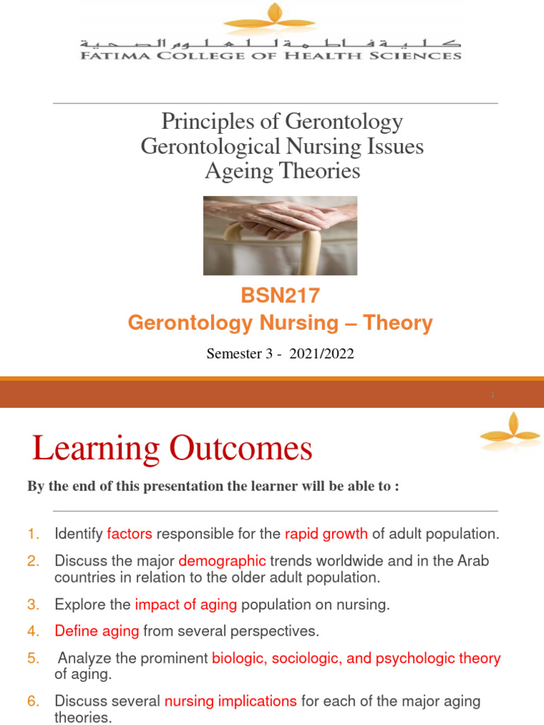 Week 1 - 6 Hours-Principles of Gerontology | Download Free PDF | Ageing | Senescence