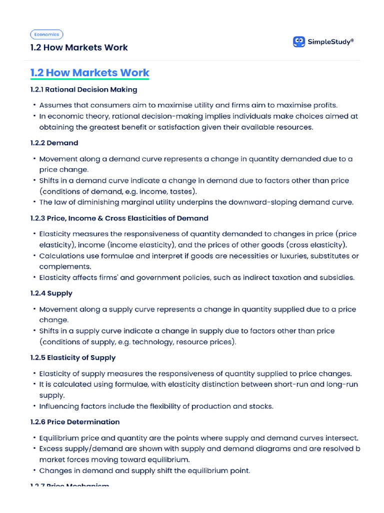 How Markets Work | PDF