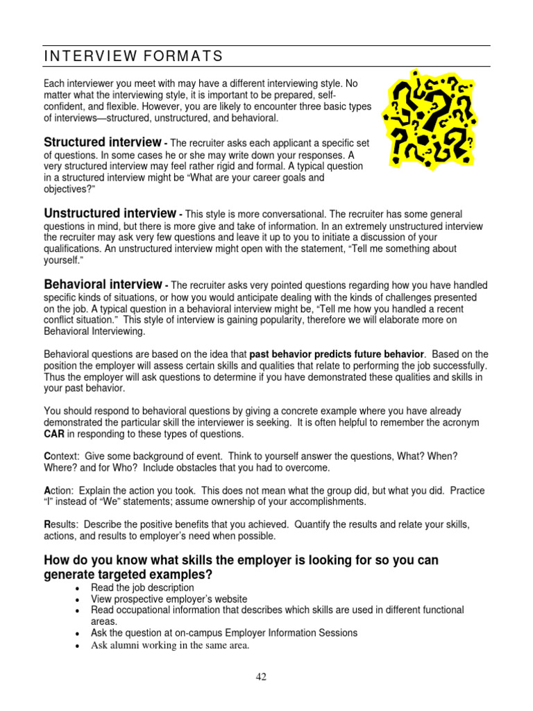 Interview Formats | PDF | Interview | Recruitment Interview Formats | PDF | Interview | Recruitment