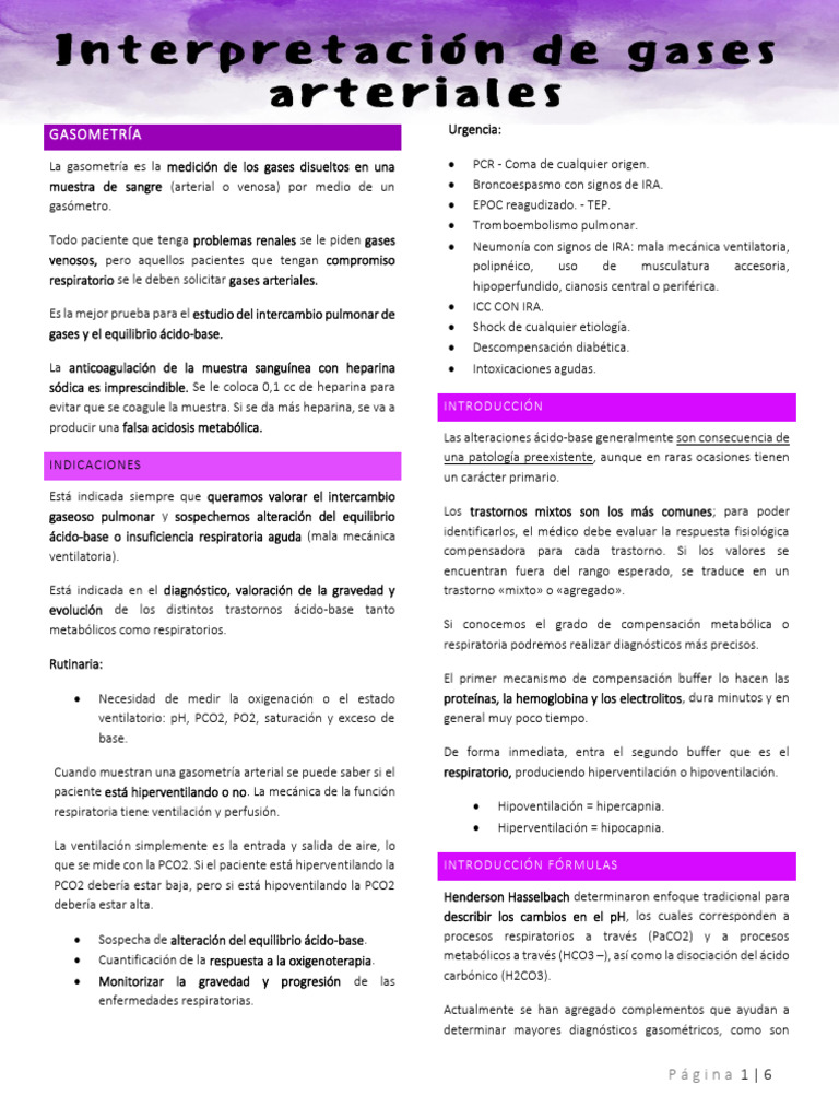 Clase 3 - Interpretación de Gases Arteriales | PDF | Solución tampón ...