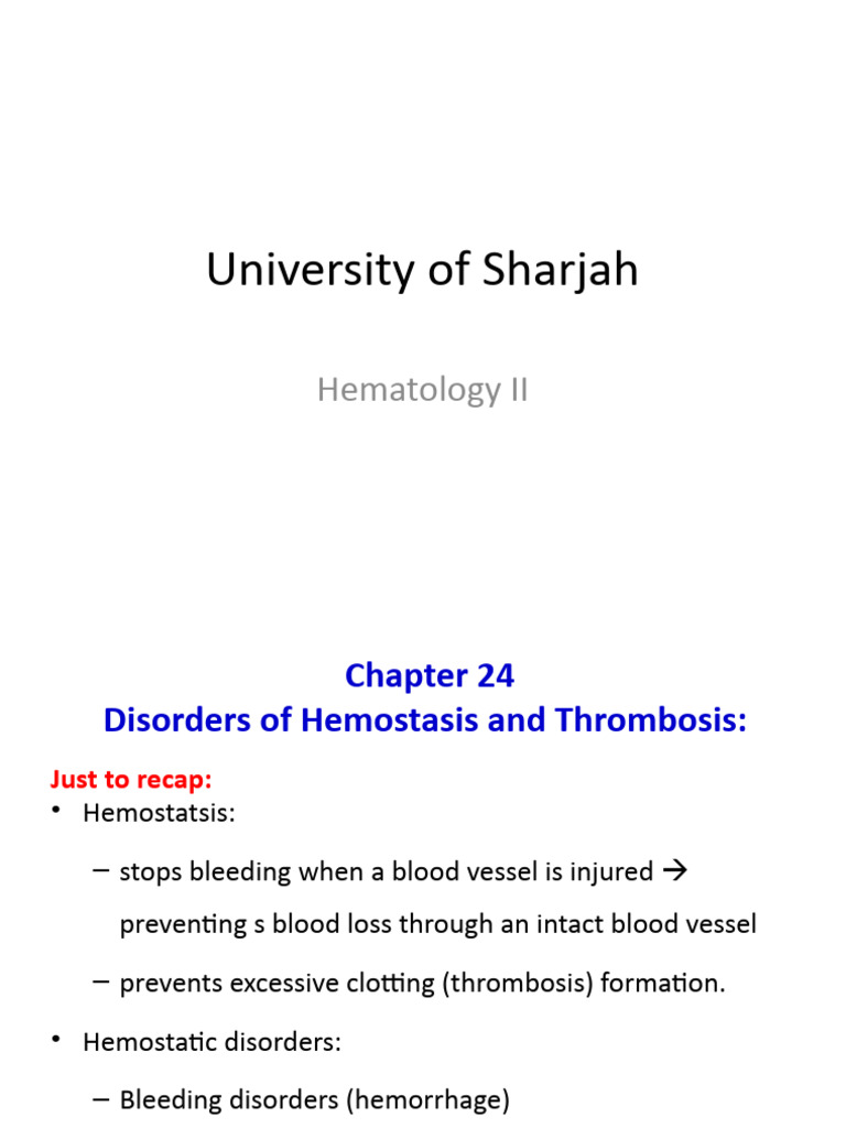 HemII-chapter 24 | PDF | Coagulation | Platelet