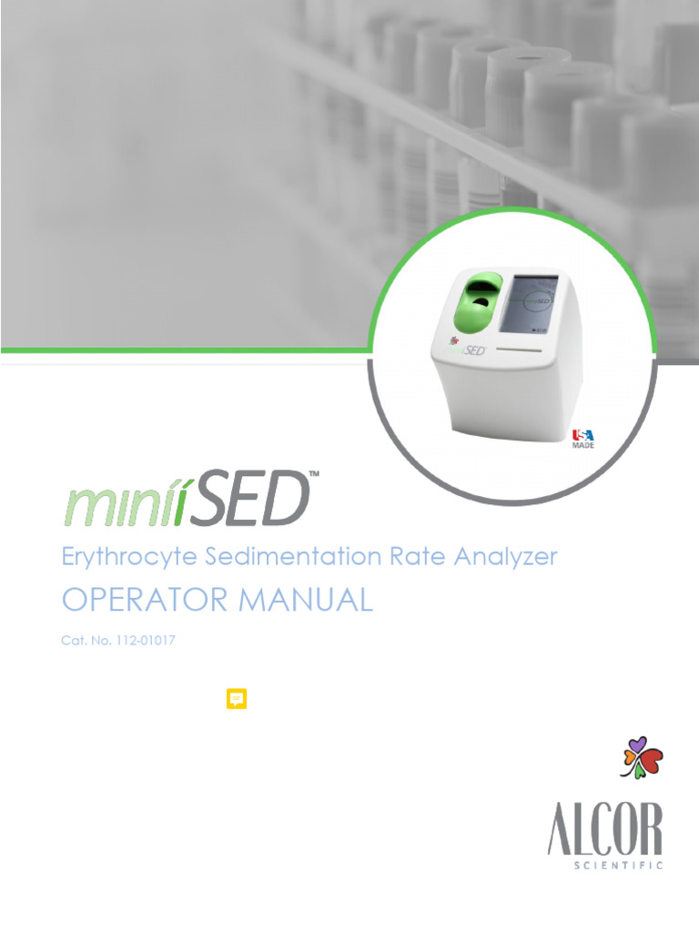 miniiSED Operator's Manual (English) | PDF | Blood | Medical Specialties