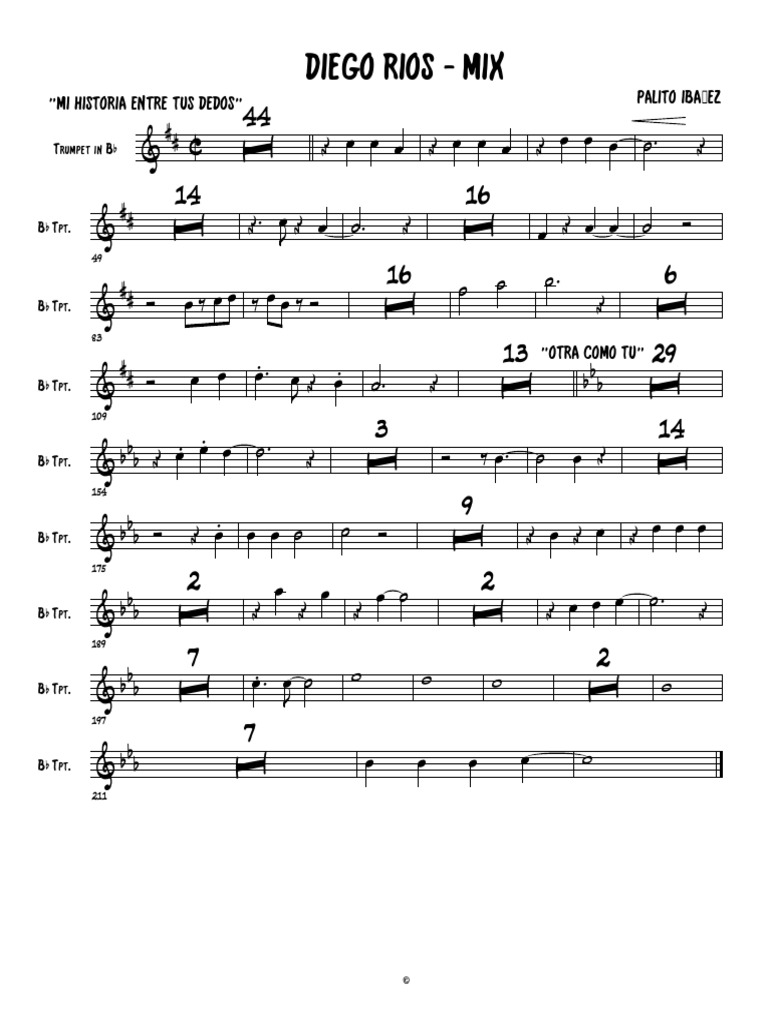 Mix Diego Rios - 1ra Trompeta | PDF