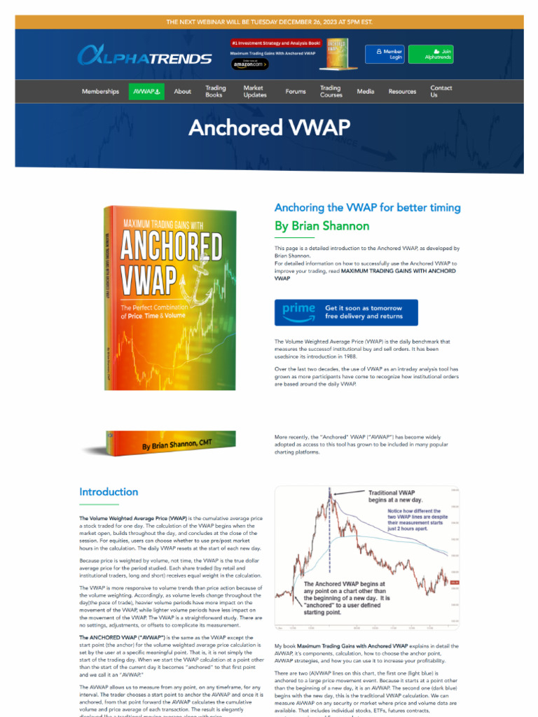 Anchored VWAP | PDF
